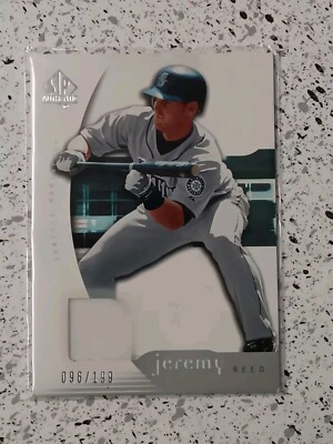 2005 SP Authentic #49 Jeremy Reed Game Worn Patch /199 Seattle Mariners ...