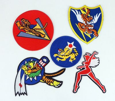WWII US FLYING TIGERS PATCH US AVG PATCH AMERICAN VOLUNTEER GROUP ...