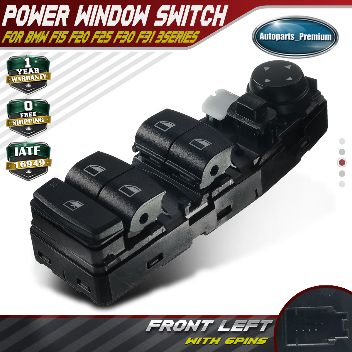 Power Window Switch for BMW F15 F20 F25 F30 F31 1 2 Series X3 X5 ...