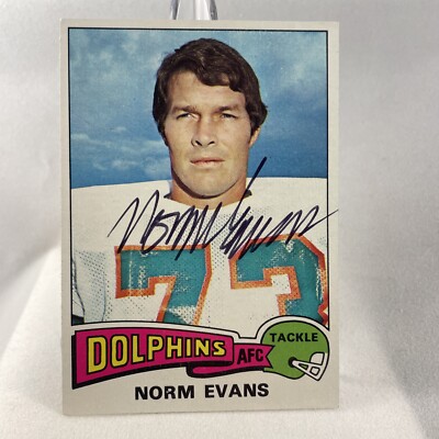 Norm Evans -TCU- Miami Dolphins Autographed Card | eBay