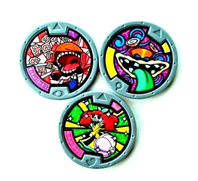 Yo-Kai Medal Watch Series 2 Dummkap Chatalie Skelebella Medallion Coin ...