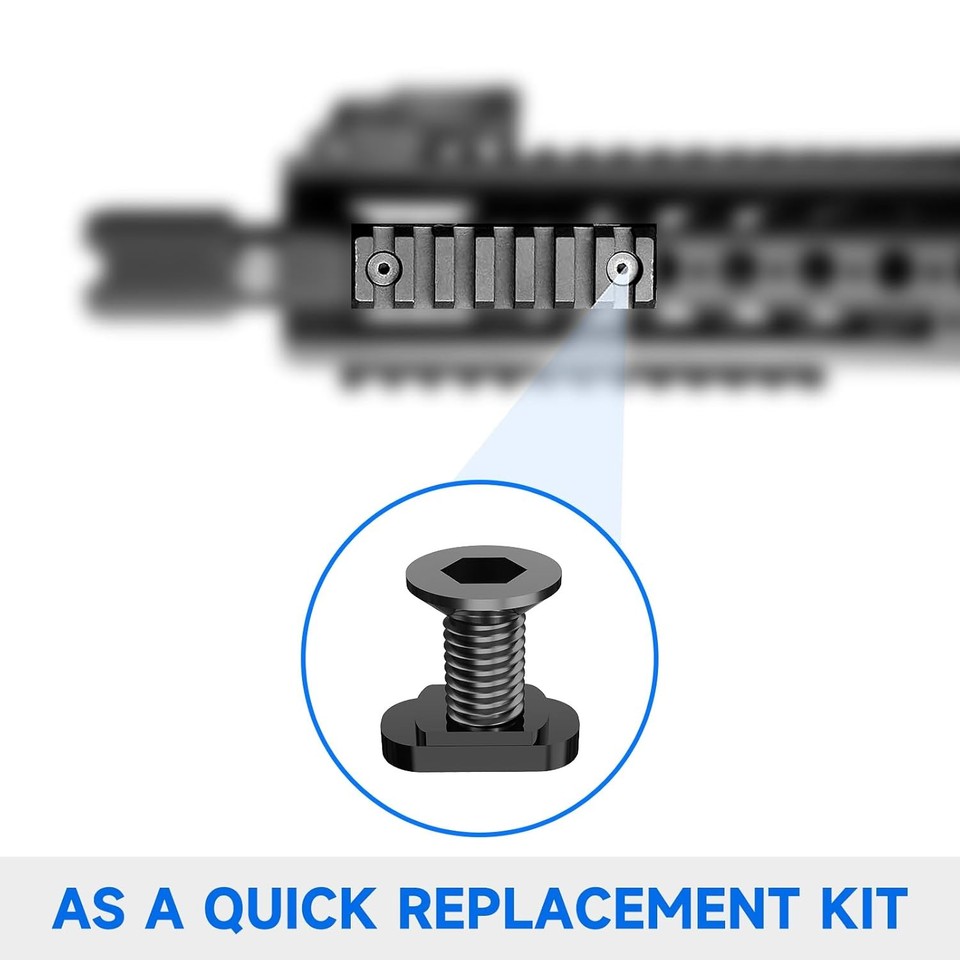 24 PCS Mlok Screws and Nuts Replacement Sets, M-Lok Rail Mount Screws ...
