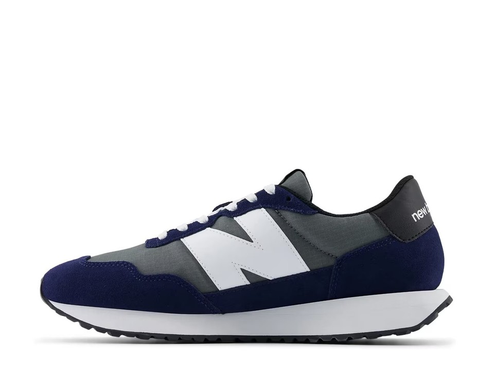 New Balance 237 MS237MCN Gray Suede Lace Up Lifestyle Sneakers Shoes ...