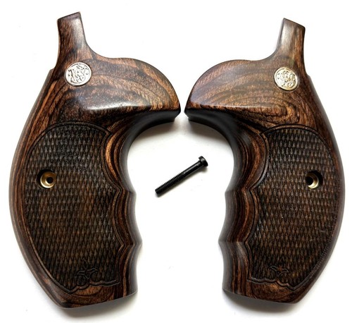 Smith & Wesson S&W K/L/X Frame Grips Round Butt Walnut Checkered | eBay