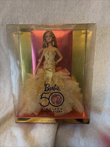 2008 Barbie Collector 50th Anniversary Gold Gown NRFB FREE SHIPPING By ...