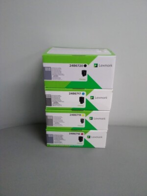 Lexmark 24B6720 24B6717 24B6718 24B6719 XC4140 XC4150 High Yield Toner ...