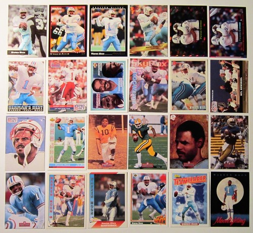 WARREN MOON Houston Oilers NFL Football Collectors Lot #5 - 24 Trading ...