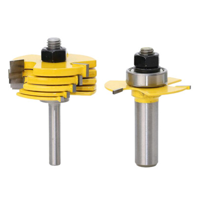 8pcs Biscuit Joint Slot Cutter Jointing Slotting Router Bit 1/2'' 1/4 ...