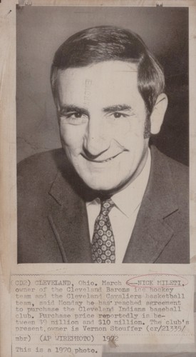 1972 Nick Mileti Cleveland Cavaliers and Barons Vintage Original Press ...