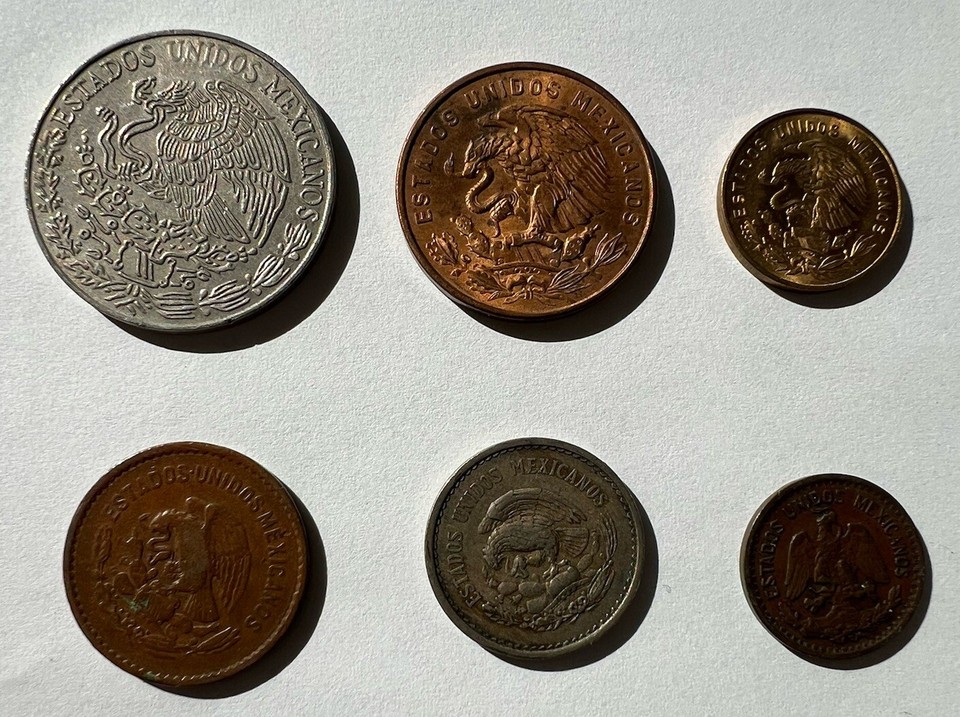 1933-1976 Mexico Collection of 6 Assorted Vintage Coins | eBay