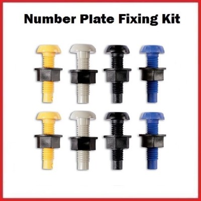 Plastic Number Plate Screws Nuts Bolts Fixings Fittings Fixers x8 | eBay