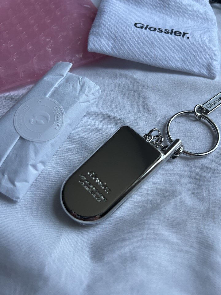 Limited edition Glossier LA Keychain Exclusive Flip Phone Bag Charm ...