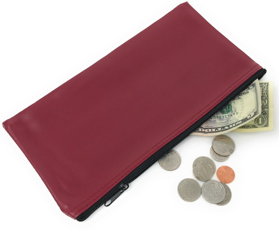 Bank Deposit Money Cash Coins Credit Cards Receipts Keys Bag Pouch ...