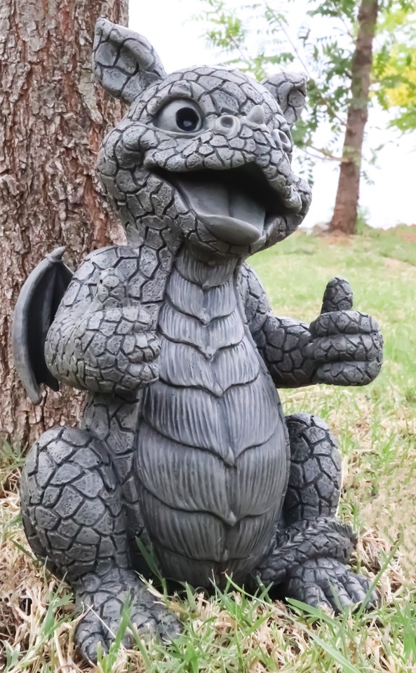 Ebros Whimsical Good Job Thumbs Up Dragon Garden Statue 10"H | eBay