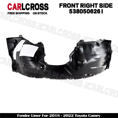 Fender Liner Front Passenger Side 5380506261 For 2018-2022 Toyota Camry ...