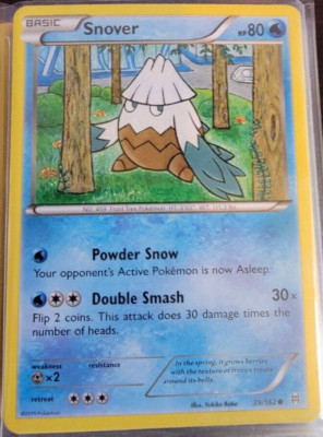 Snover # 39/162 XY: Breakthrough Set Pokemon Trading Cards TCG Game NM ...