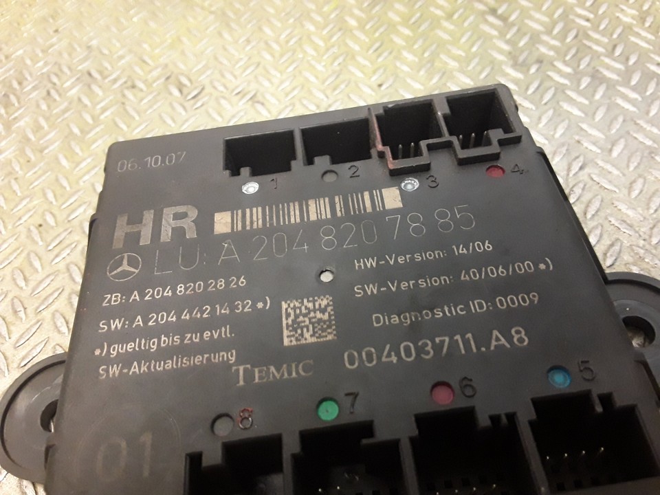 MERCEDES-BENZ C W204 Rear Door Control Unit 2048207885 | eBay