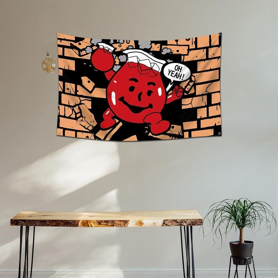 ENMOON Kool Aid Man Meme Funny Flag 3x5Ft Cool Flags Banner For Cave ...