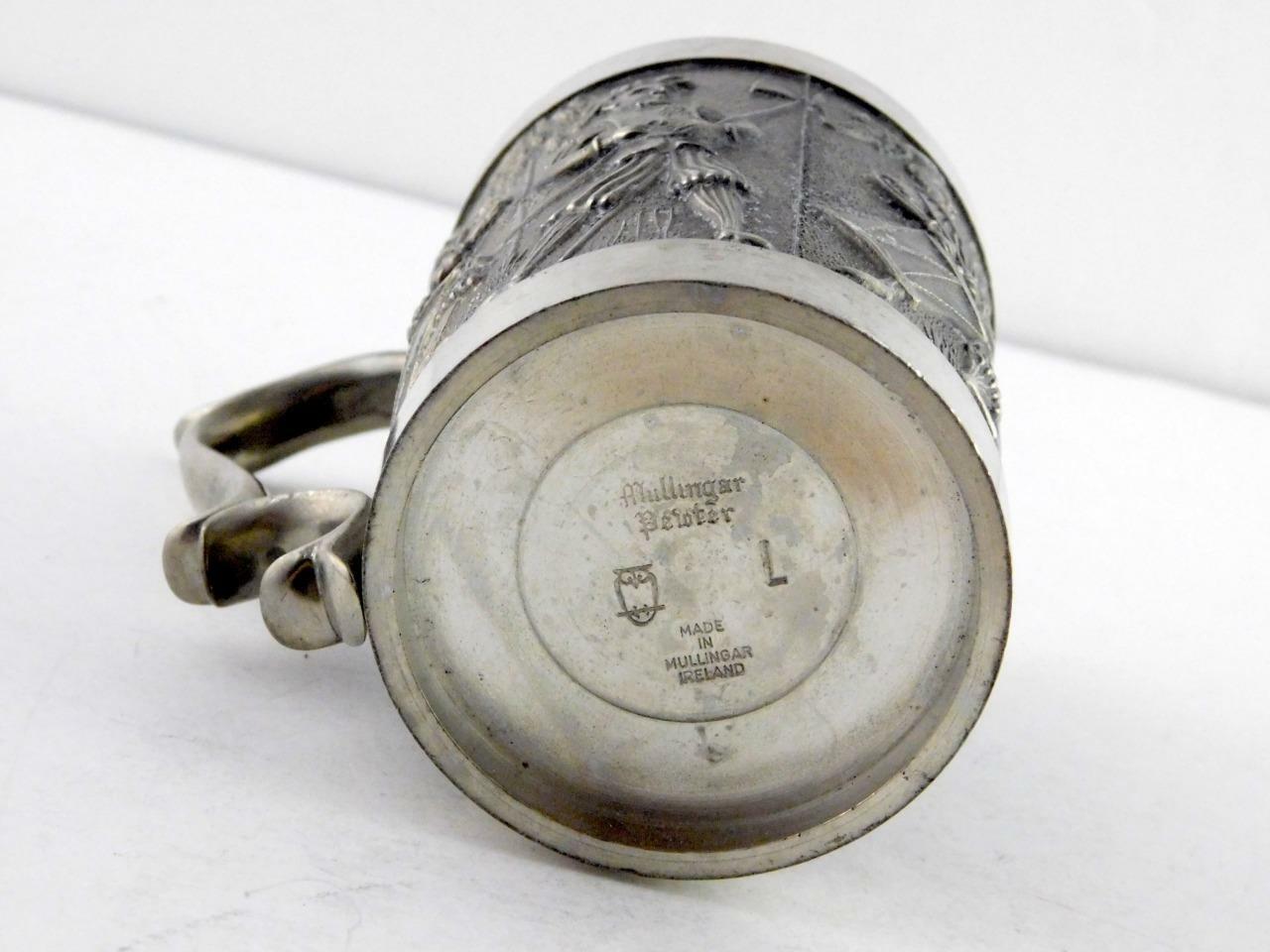 Mullingar Pewter Mug Musician Band Player Scenes Made in Ireland VERY ...