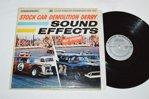 STOCK CAR AND DEMOLITION DERBY Sound Effects LP 1964 Audio Fidelity DFS ...