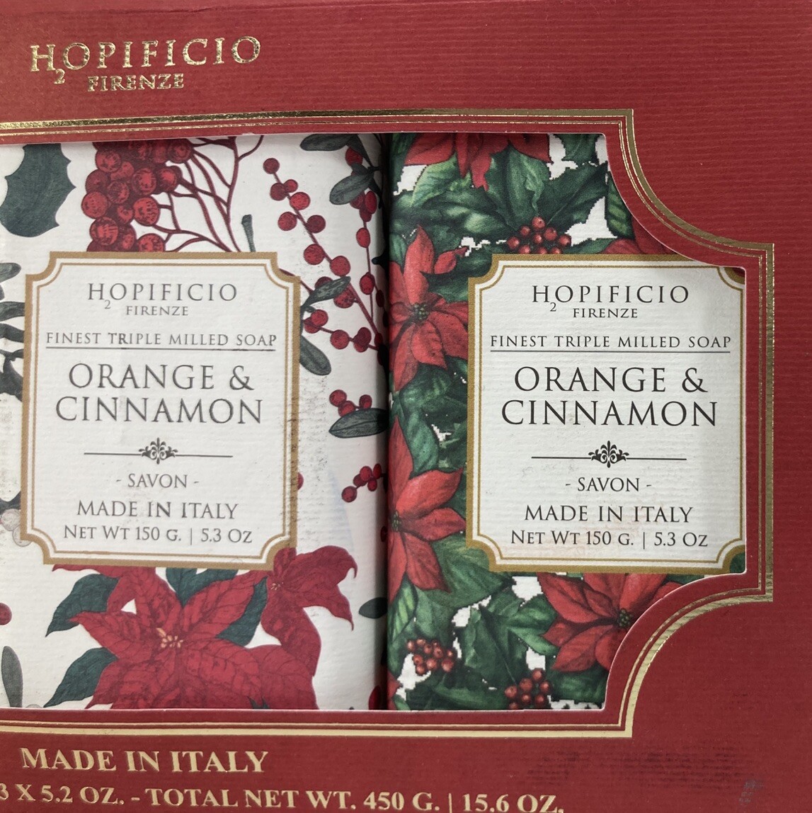 Hopificio Firenze Orange and Cinnamon Triple Milled Bar Soap - 3 x 5.3 ...