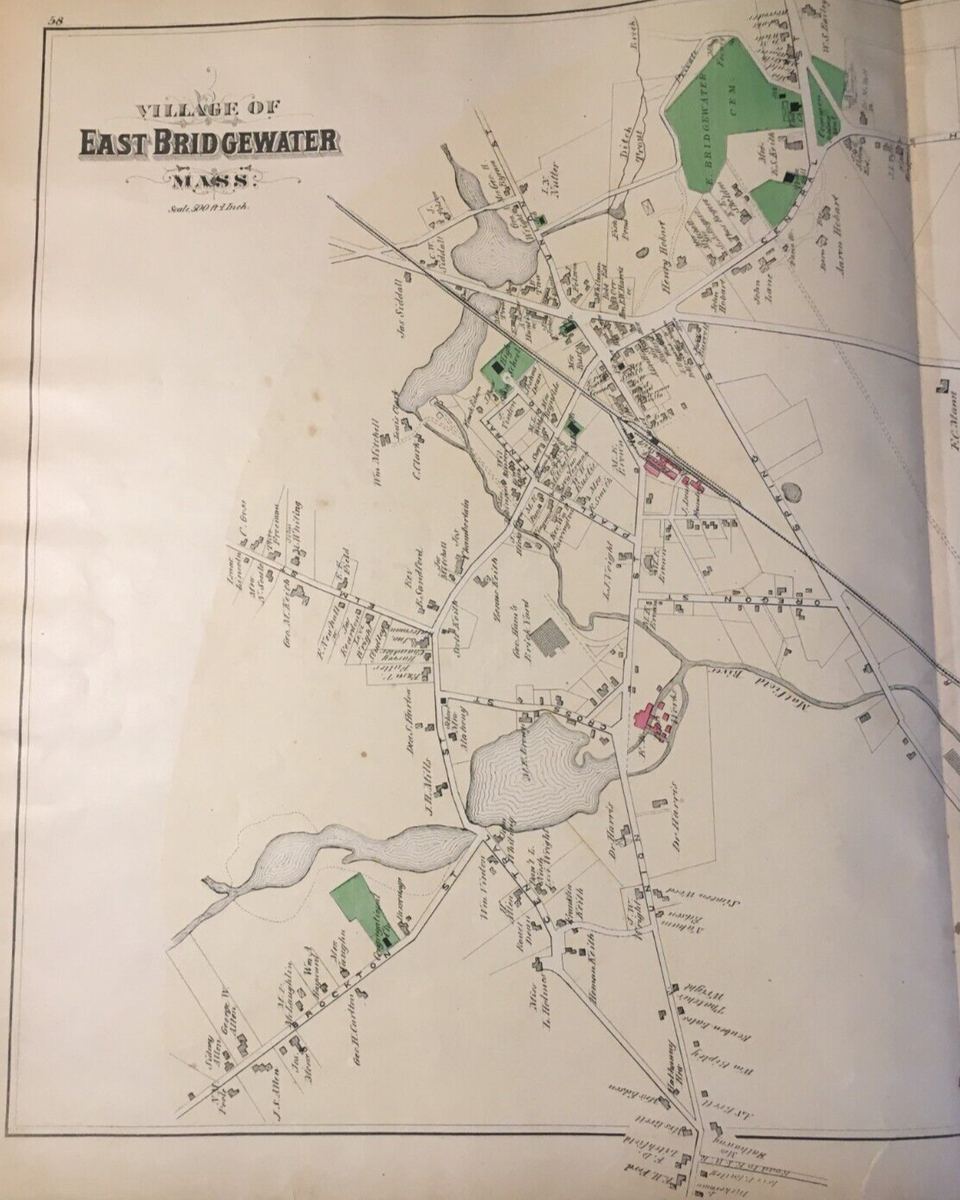 Detailed Map Of Bridgewater Massachusetts 65 Pleasant St. In West