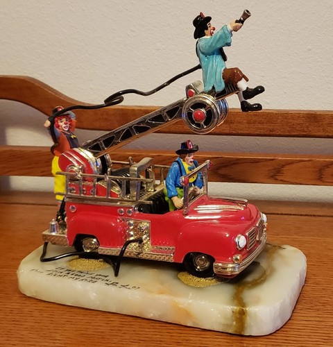 Ron Lee "Three..Alarm" 3 Clowns Dalmatian Dog Fire Truck Vintage Rare ...