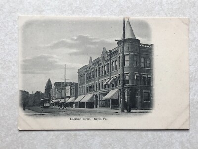 F2723 Postcard Lockhart St Street Scene Sayre PA Pennsylvania | eBay