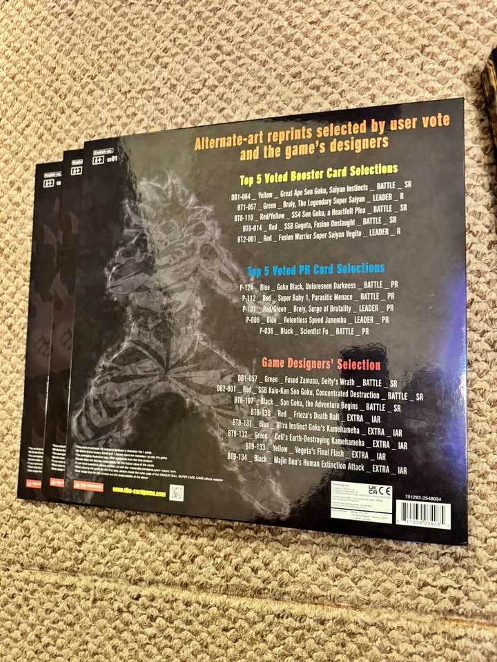 DBS TCG Collector’s Selection Vol 1 & Vol 2 (x2) Binders EMPTY, +1 ...