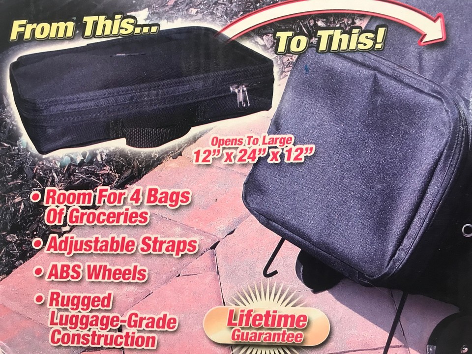 Insta Bag Collapsible Compact Rolling 12X24X12 Laundry Groceries Office ...