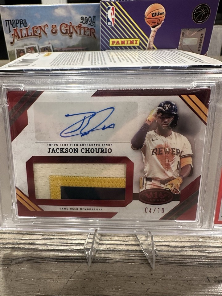 2025 Topps Tier One - Autographed Jumbo Relic Jackson Chourio #AJR-JC ...