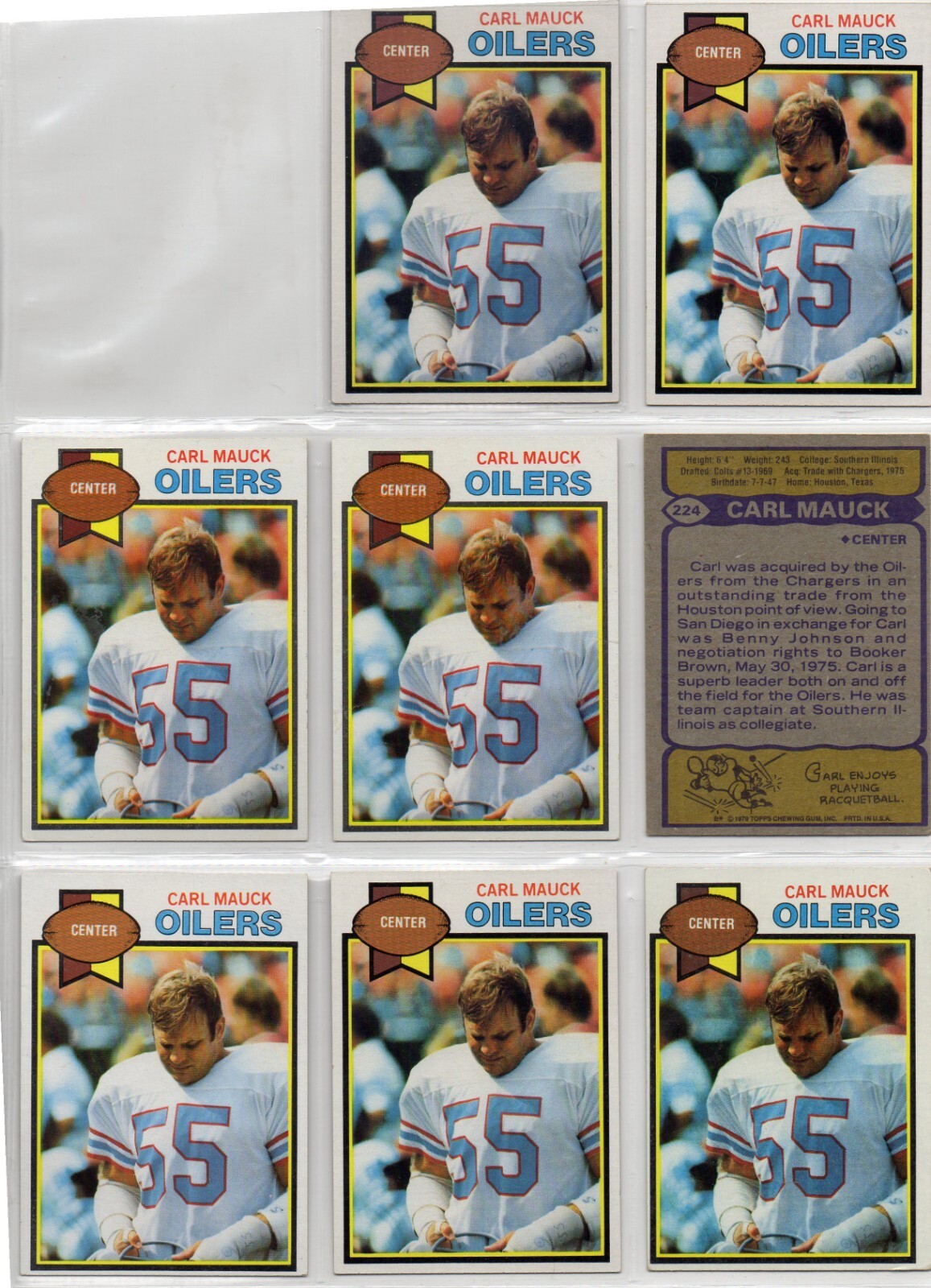 1979 TOPPS 224 CARL MAUCK OILERS | eBay