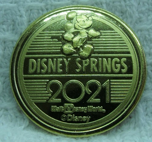 Disney Springs WDW Metal Medallion Coin Dated 2021 Mickey Mouse 1.5 ...