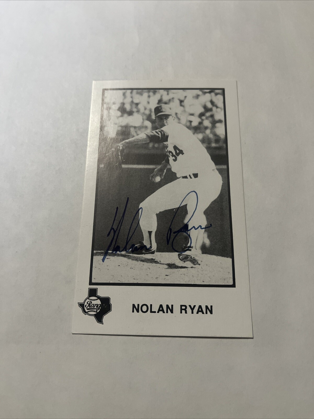 Nolan Ryan Autograph 3x5 Texas Rangers photo Baseball Hall of Fame ...