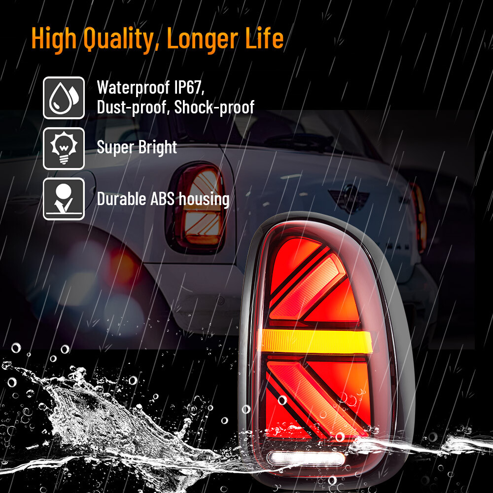 VLAND For 2010-2016 Mini Cooper Countryman R60 LED Red Tail Lights W ...