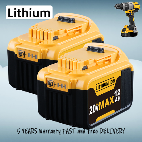 2PCS 20V DCB201 For Dewalt 20 Volt Max Lithium Battery DCB203 DCB207 ...