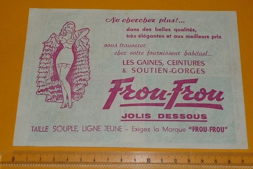 ANNEES 1950-1960 COLORIAGE DEVINETTE LA FONTAINE GAINE FROU FROU JOLIS DESSOUS | eBay