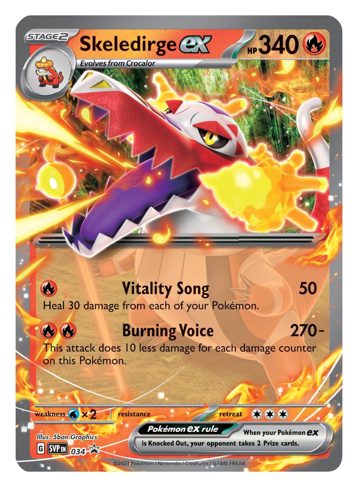 Pokémon TCG Paldea Partners Tin – Skeledirge ex (1 Foil Promo Card & 4 ...