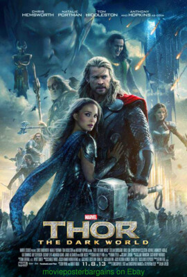 THOR 2 The Dark World MOVIE POSTER DS 27x40 CHRIS HEMSWORTH Final Style ...