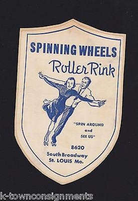 Spinning Wheels Roller Rink St. Louis Missouri Vintage Graphic ...