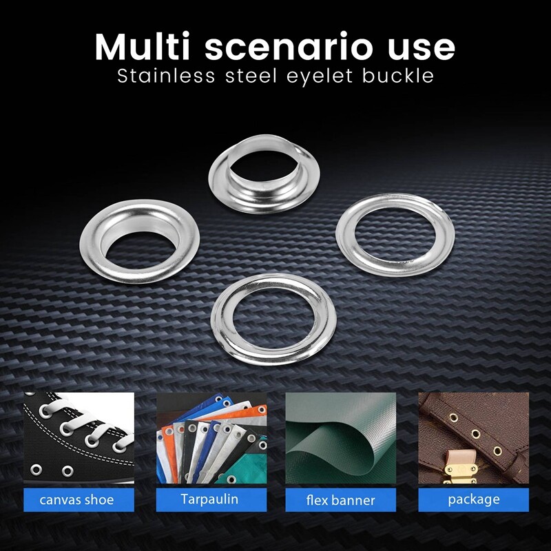 Grommet Tool Kit, Grommet Setting Tool 100 Sets Grommets Eyelets (1/2 ...