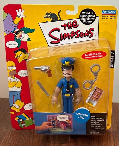 The Simpsons Officer Lou Playmates World of Springfield Figure Series 7 ...