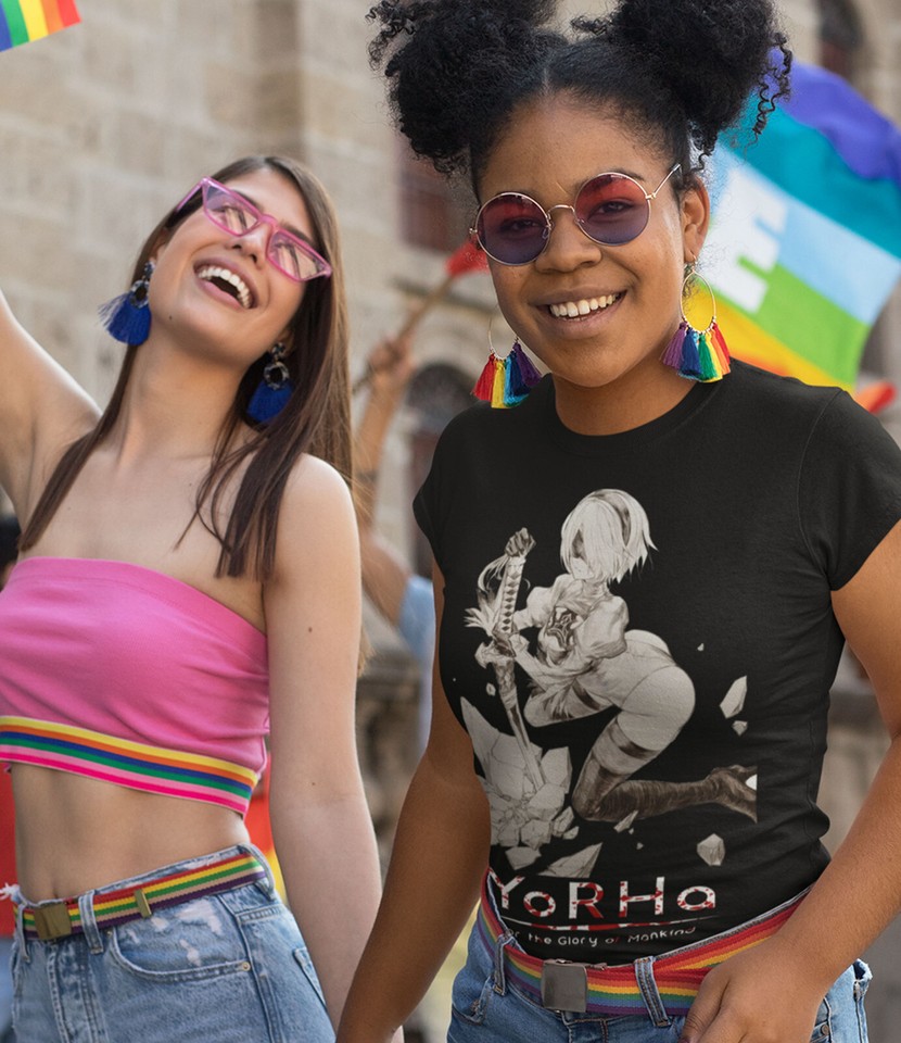 Nier Automata T-Shirt YoRHa 2B Anime Waifu Girl,Cyber Punk T-shirt All ...