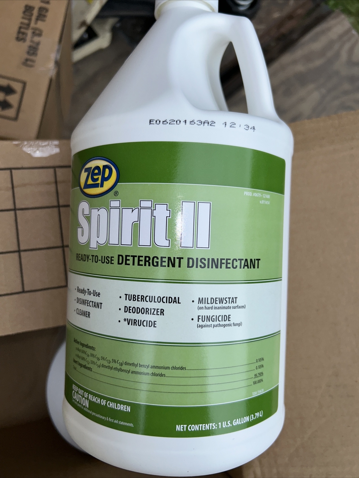 Case Of 4-ZEP Spirit II Ready To Use Detergent Disinfectant 1 Gal Each ...