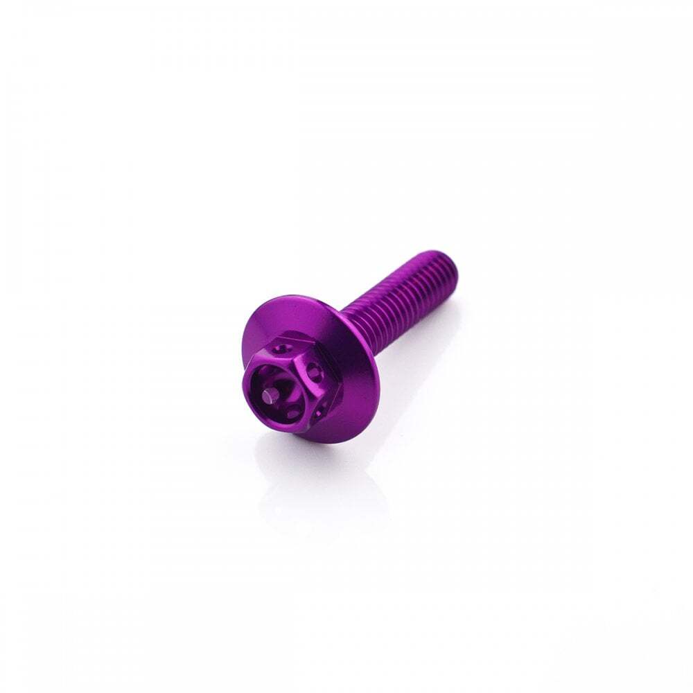 Aluminium Race Large Head Bolts M6 x 1.0mm x 25mm(16mm o/d) Violet ...