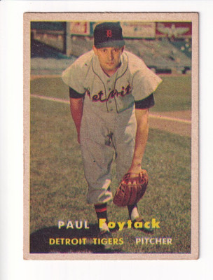 1957 TOPPS BASEBALL CARD #77 PAUL FOYTACK DETROIT TIGERS MLB | eBay