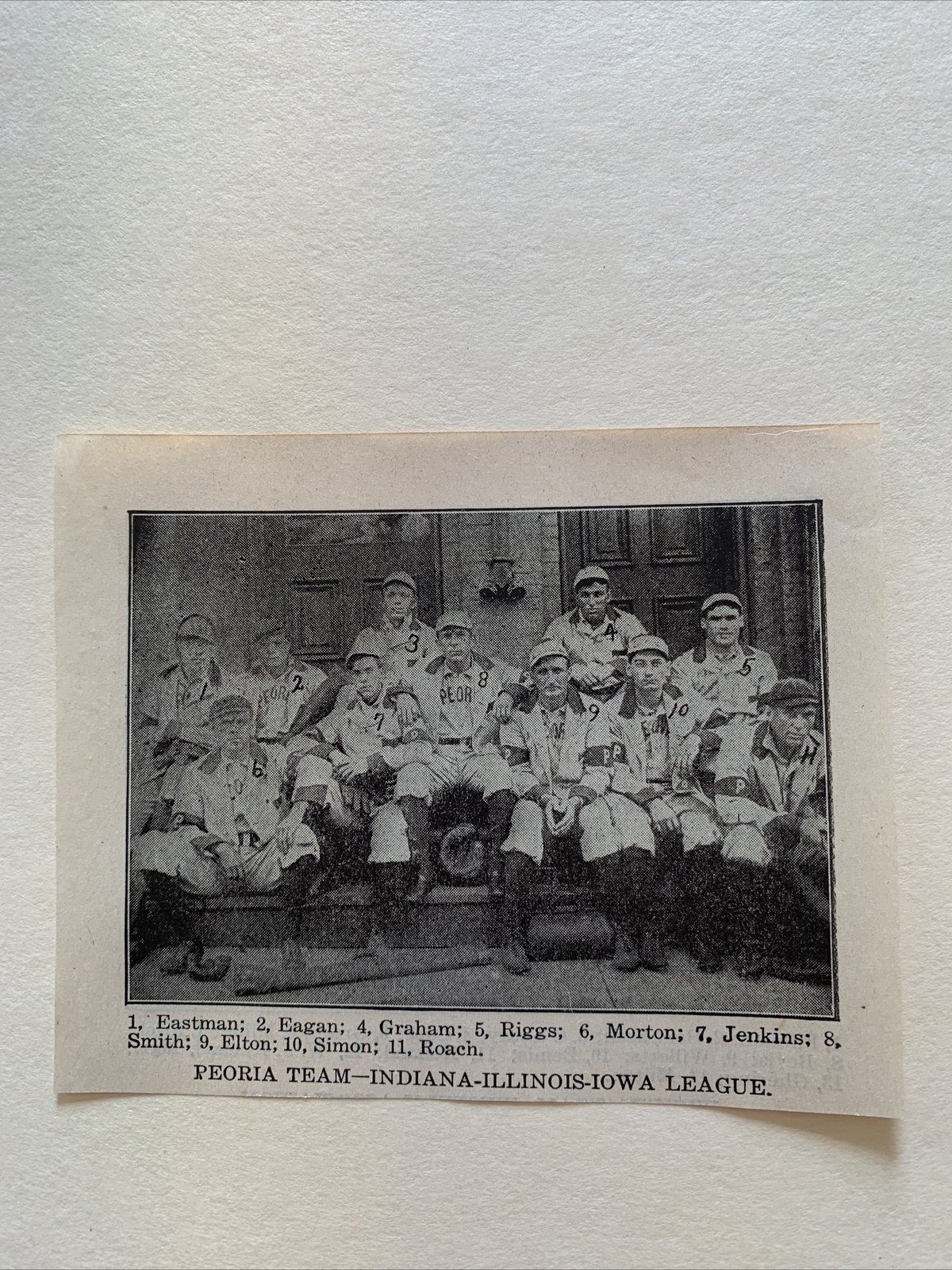 Peoria Distillers Dick Egan Mike Simon John Roach 1905 Baseball Team ...