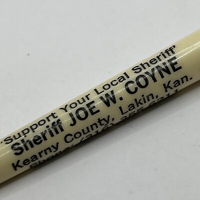 VTG Ballpoint Pen Sheriff Joe W. Coyne Kearny County Larkin KS | eBay
