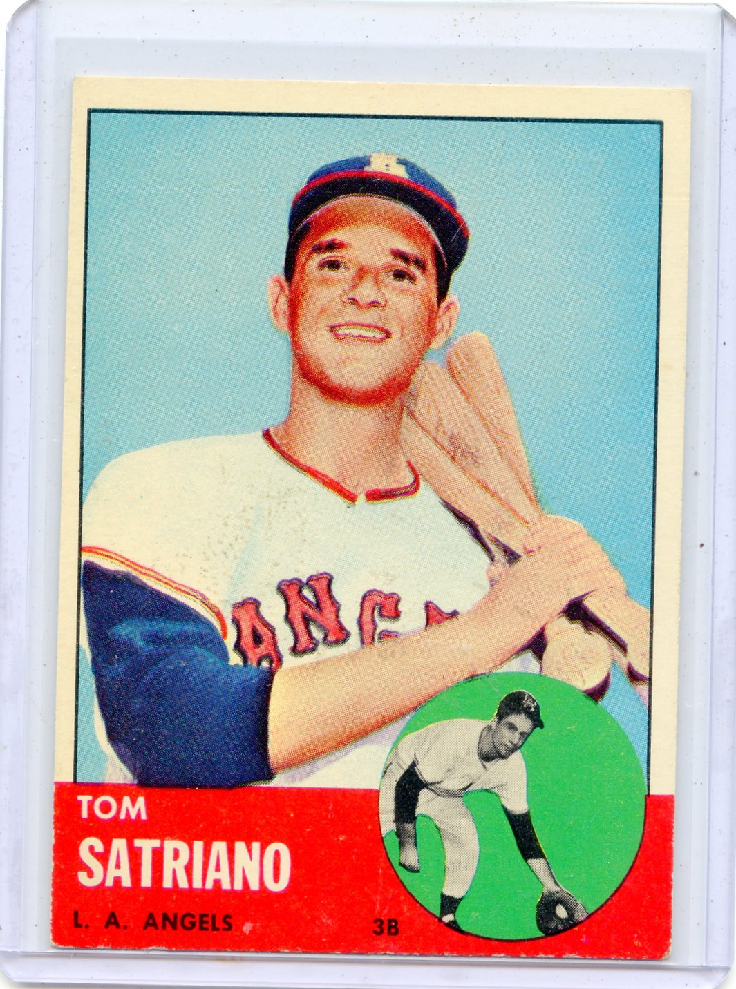 1963 TOPPS BASEBALL #548 TOM SATRIANO, LOS ANGELES ANGELS 042618 | eBay