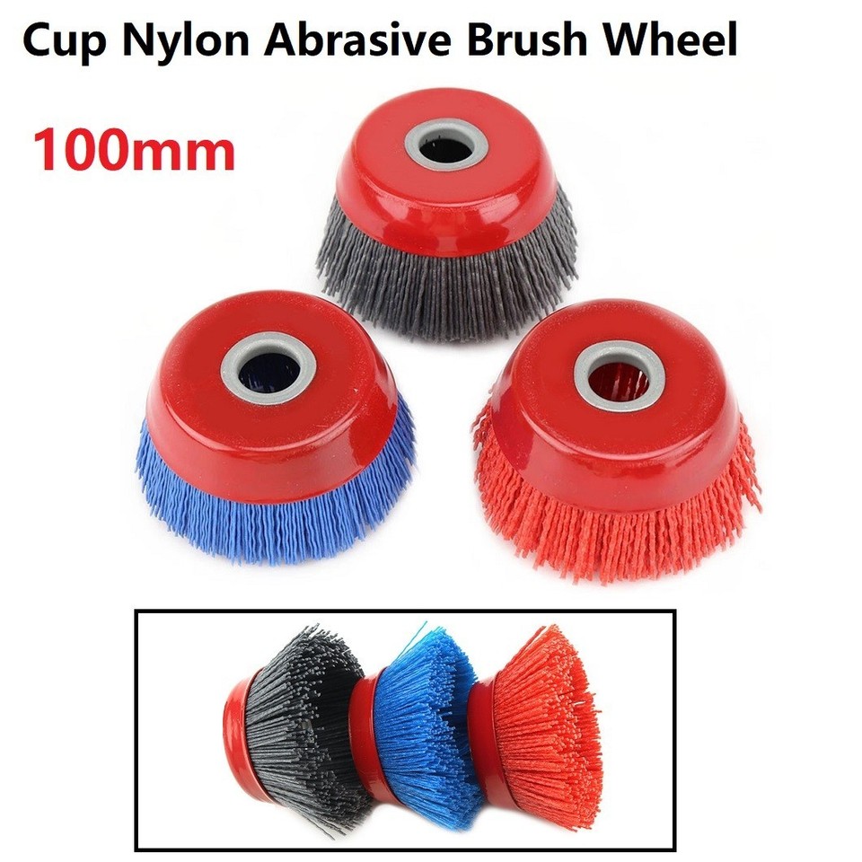 Useful Cup Brush Red/Grey/Blue Wheel 16mm Abrasive Wire Brush For Wood ...